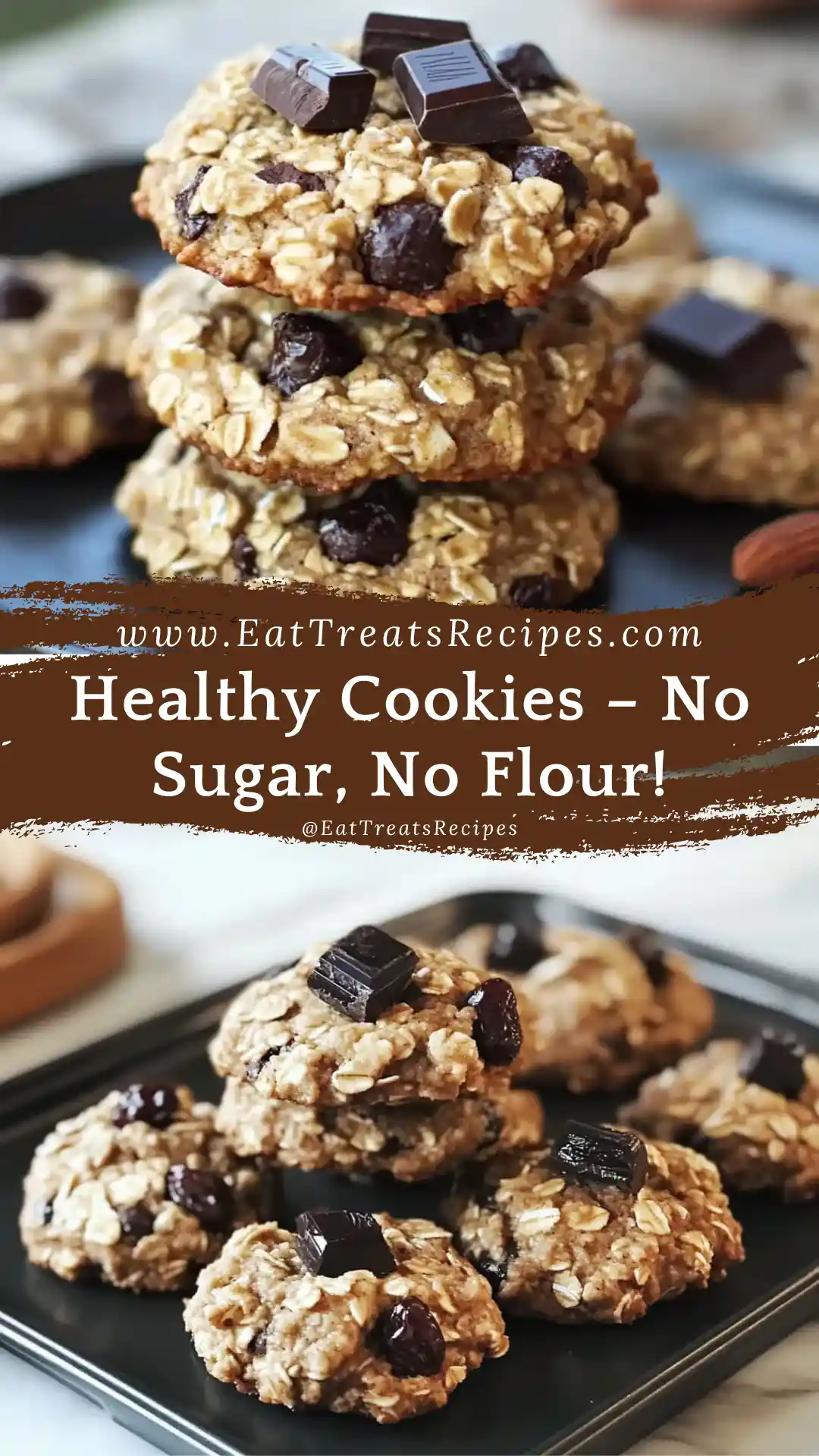 Healthy Cookies - No Sugar, No Flour! - Eat Treats Recipes
