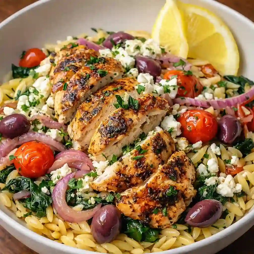 High Protein Mediterranean Chicken Orzo (Healthy Orzo Recipe) - Eat ...